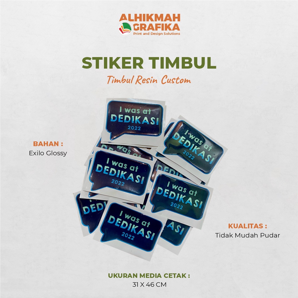 Jual Stiker Timbul Bahan Resin Embos Bisa Custom | Shopee Indonesia