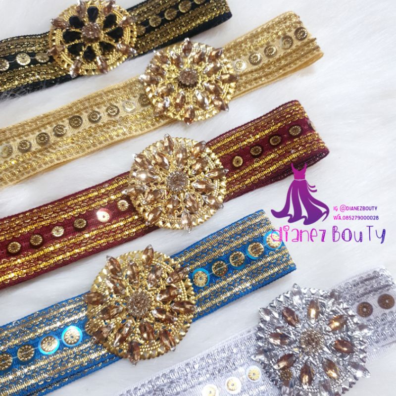 Jual Obi kebaya obi bali ,sabuk , belt squin 4cm | Shopee Indonesia