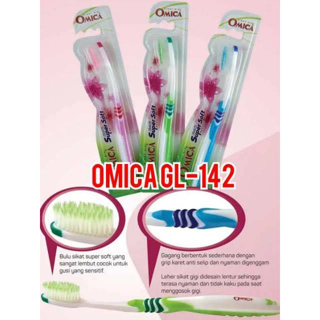 Jual ok_ngeng (ORI) OMICA SUPER SOFT GL-142 (RANDOM) || Sikat Gigi Bulu ...
