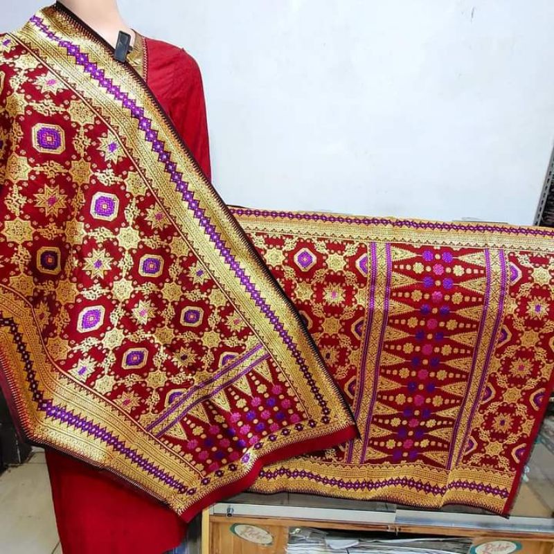 Jual Songket Berlian ori rakam tulang tenun Palembang | Shopee Indonesia