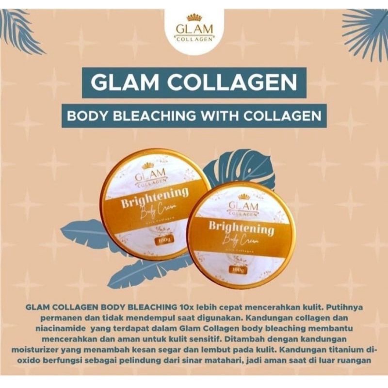 Jual GLAM COLLAGEN BRIGHTENING BODY BLEACHING | Shopee Indonesia