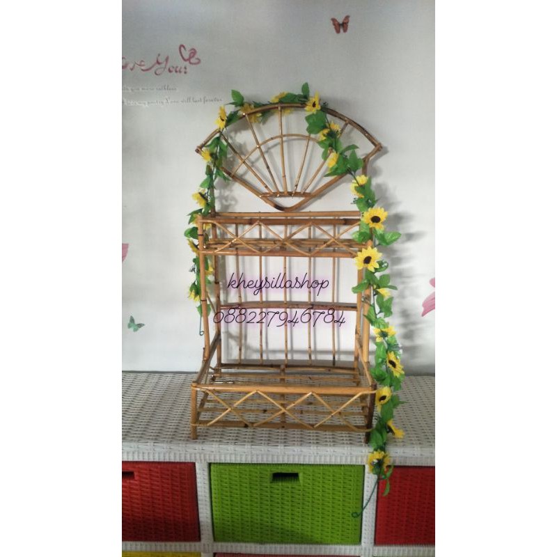 Jual KERANJANG ROTAN PARSEL LEBARAN MODEL KIPAS TINGKAT DUA (2 ...