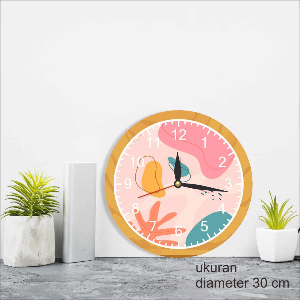 Jual IDE 402 - Jam dinding abstrak hand drawn | Shopee Indonesia