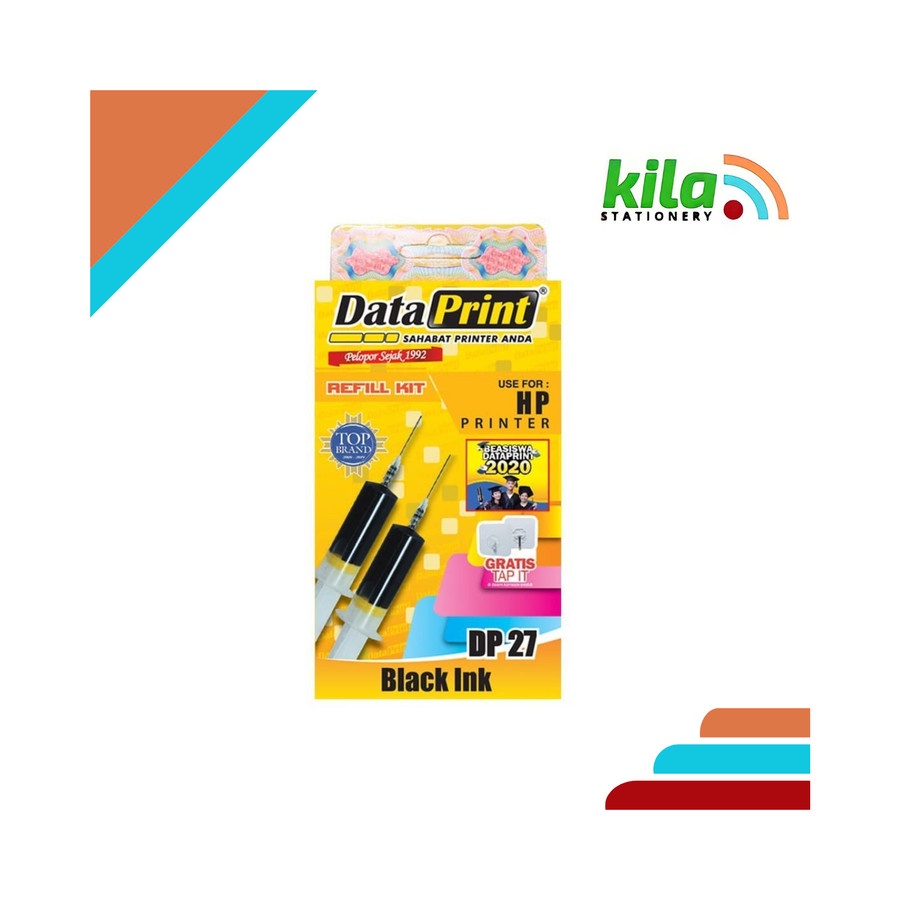 Jual Tinta Refill Data Print DP 27 HP Black ( Refill Kit ) | Shopee ...