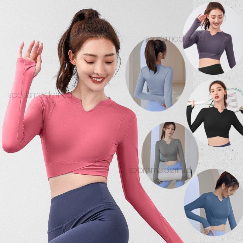 Jual Baju olahraga wanita lengan panjang (x depan) | Shopee Indonesia