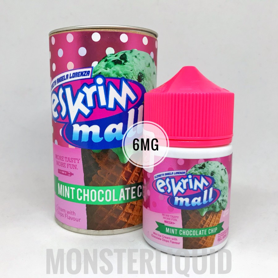 Jual ESKRIM MALL V1 MINT CHOCOLATE CHIP BY PLATINUM 6MG 60ML ES KRIM ...