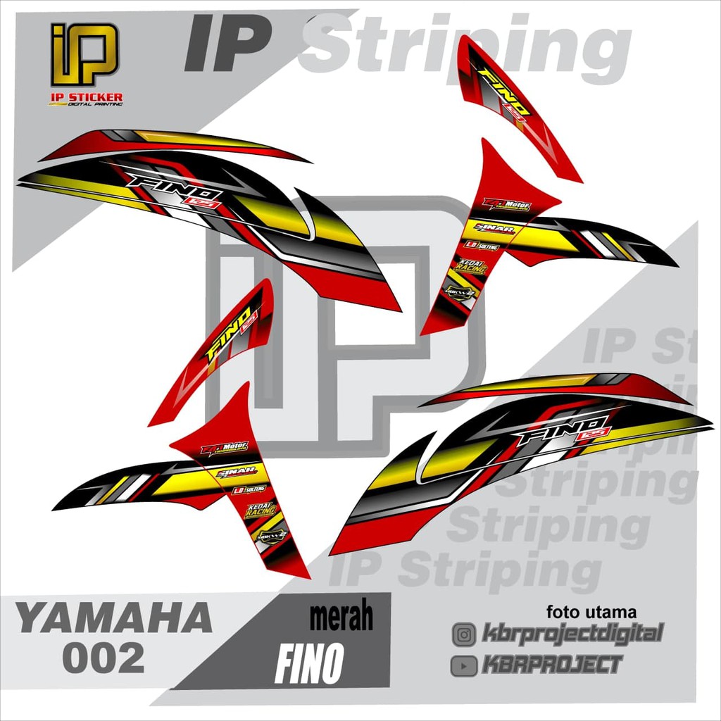 Jual (cod) stiker motor – striping fino - motor yamaha - motor -sticker ...
