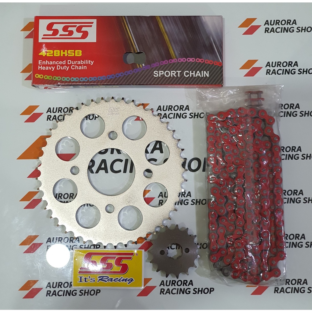 Jual GEAR SET SSS SUZUKI GSX R150 / S150 & RANTAI SSS 428 HSB COLOUR SERIES | Shopee Indonesia
