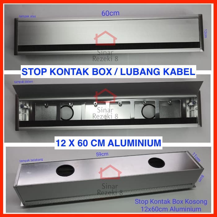 Jual Kotak Stop Kontak Outlet Box Grommet Tutup Lubang Kabel Meja ...
