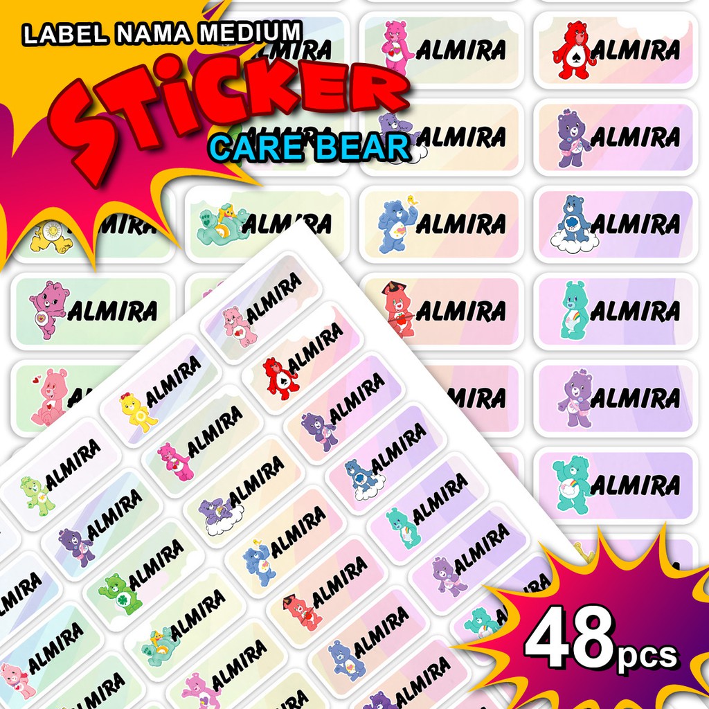 Jual Sticker Label anak isi lebih banyak custom bahan vinyl cocok utk ...