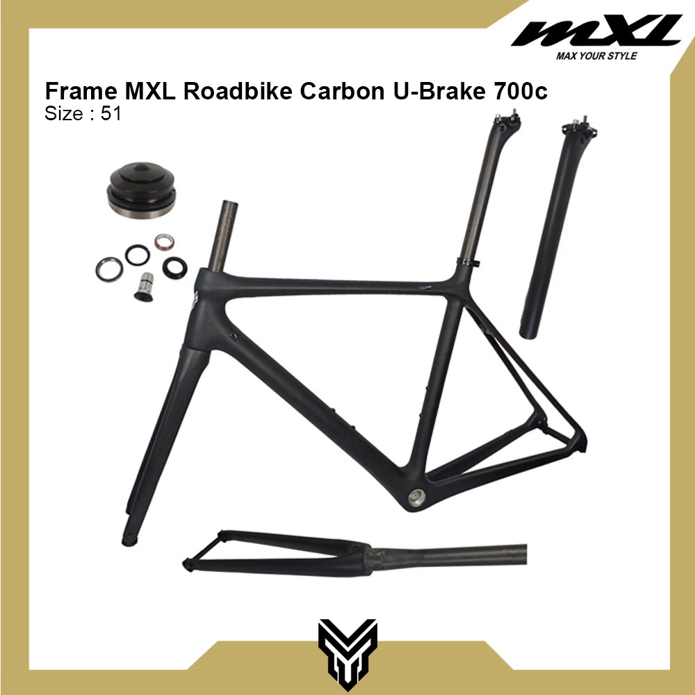 Jual MXL Frame Carbon Sepeda Balap Hybrid 700c U Brake Road Bike ...
