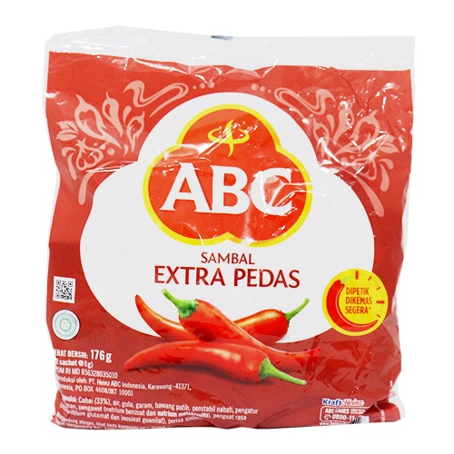 Jual ABC Sambal Extra Pedas 176G Isi 22 Sachet 8G | Shopee Indonesia