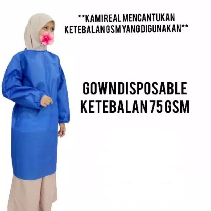 Jual APD GOWN DISPOSABLE 75 GSM ( Alat Pelindung Diri) | Shopee Indonesia
