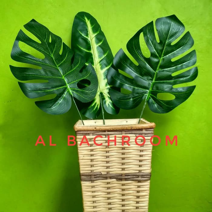 Jual daun plastik palm hias monstera 40 dekorasi wedding daun ...