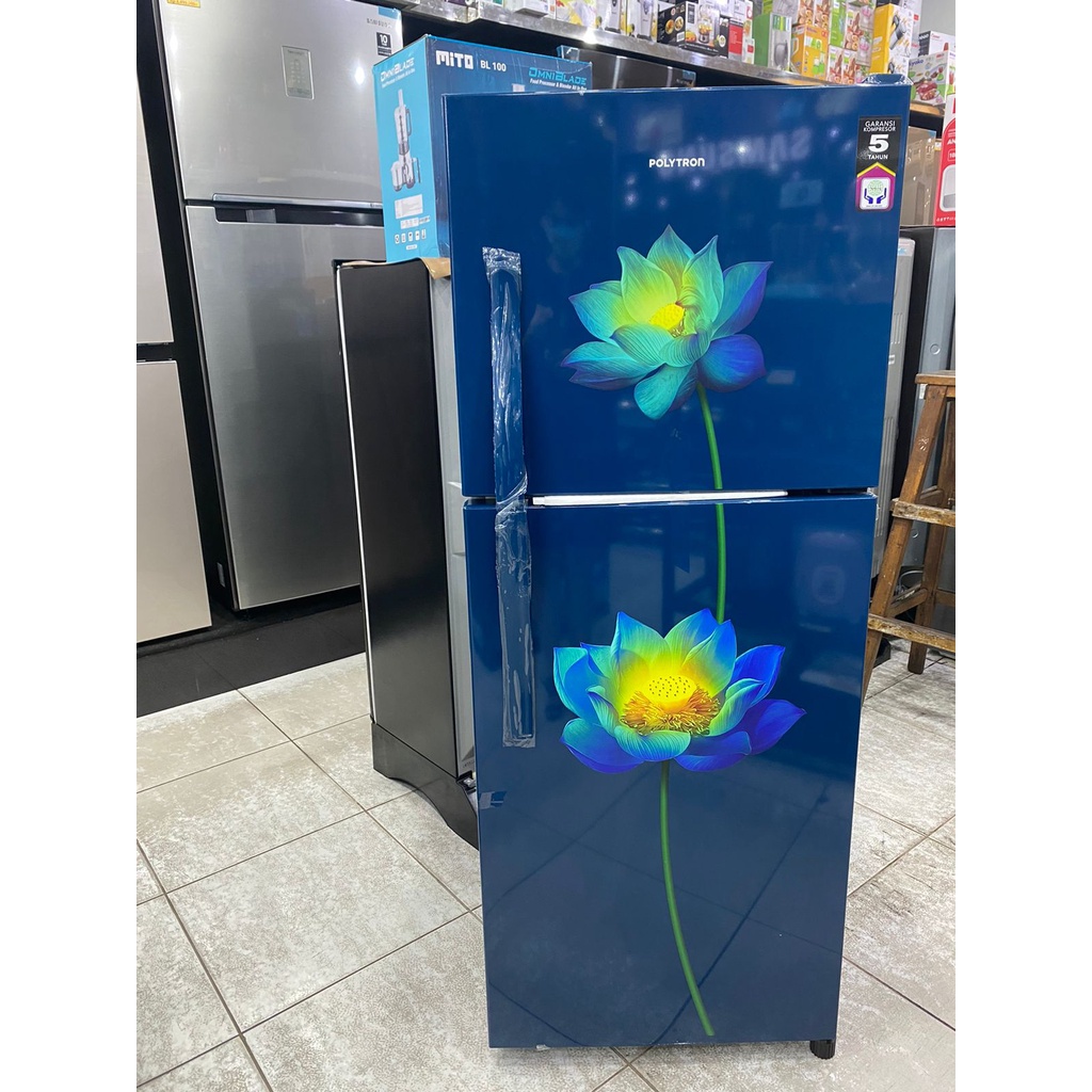 Jual POLYTRON Kulkas 2 Pintu Beauty Steel 210 liter PRB 217LB | Shopee ...