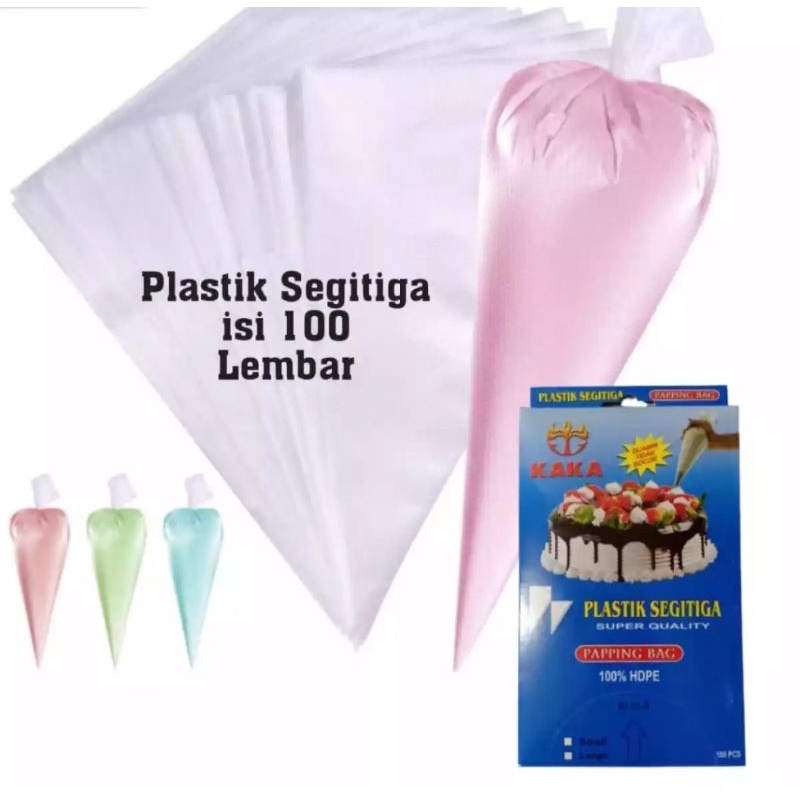 Jual Plastik Segitiga Piping Bag isi 100 pcs Untuk Menghias Kue ...