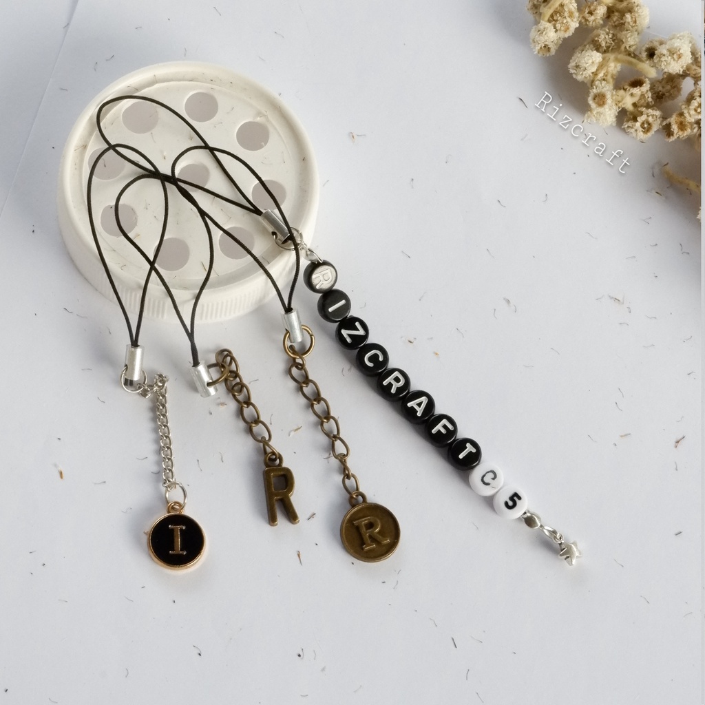 Jual Gantungan Huruf Strap Rantai Liontin Cute Gantungan Hp Gantungan ...