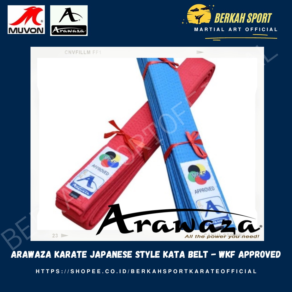 Jual ARAWAZA Karate JAPANESE Style KATA Belt - WKF Approved | Shopee ...