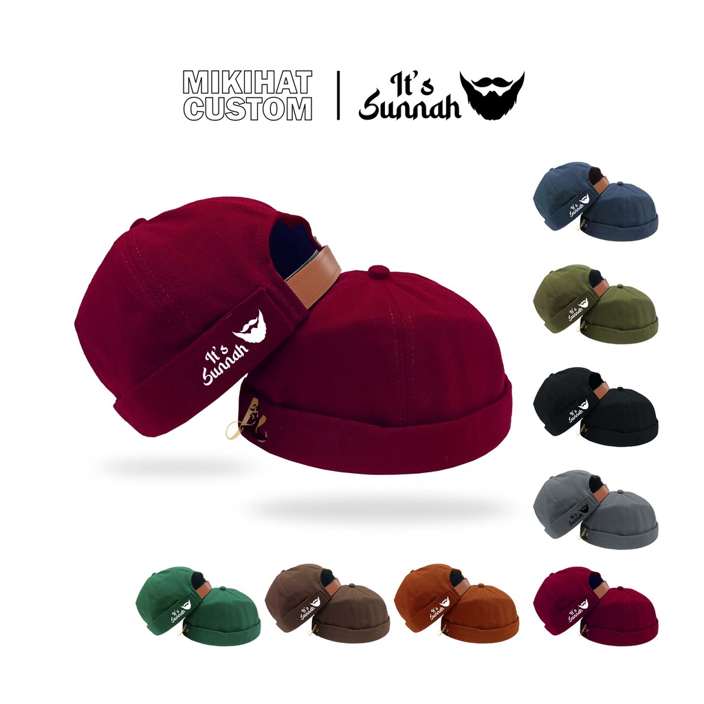 Jual TOPI CAP MIKIHAT CUSTOM TULISAN SUNNAH | Shopee Indonesia
