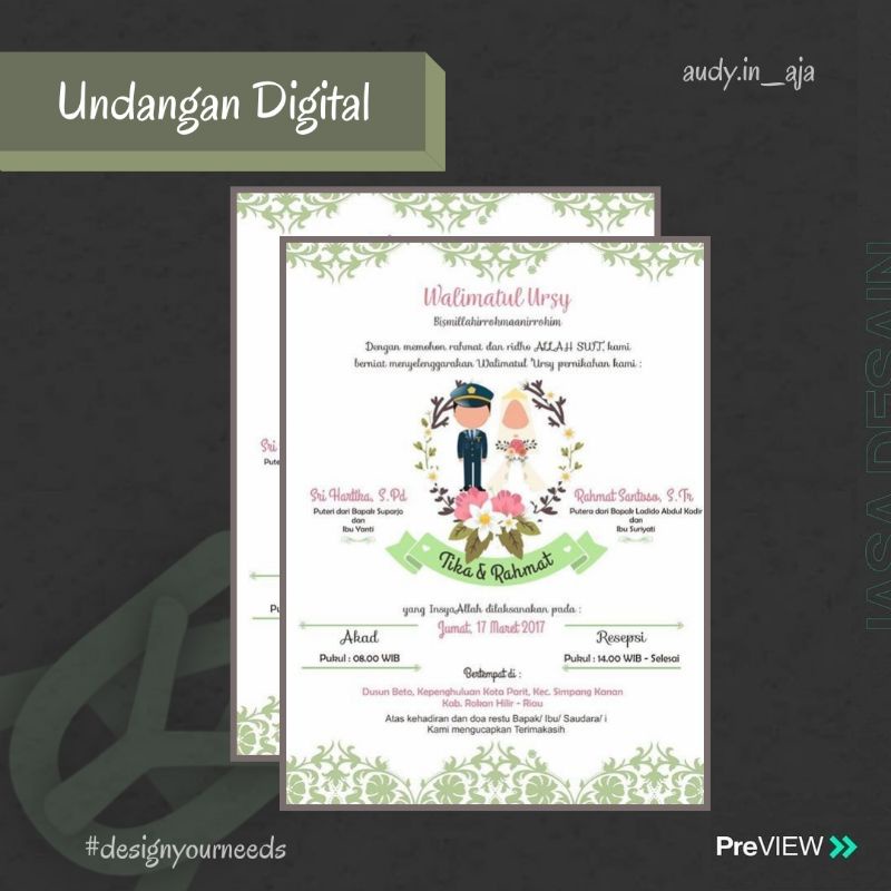 Jual JASA PEMBUATAN DESAIN UNDANGAN DIGITAL | DESAIN UNDANGAN DIGITAL ...