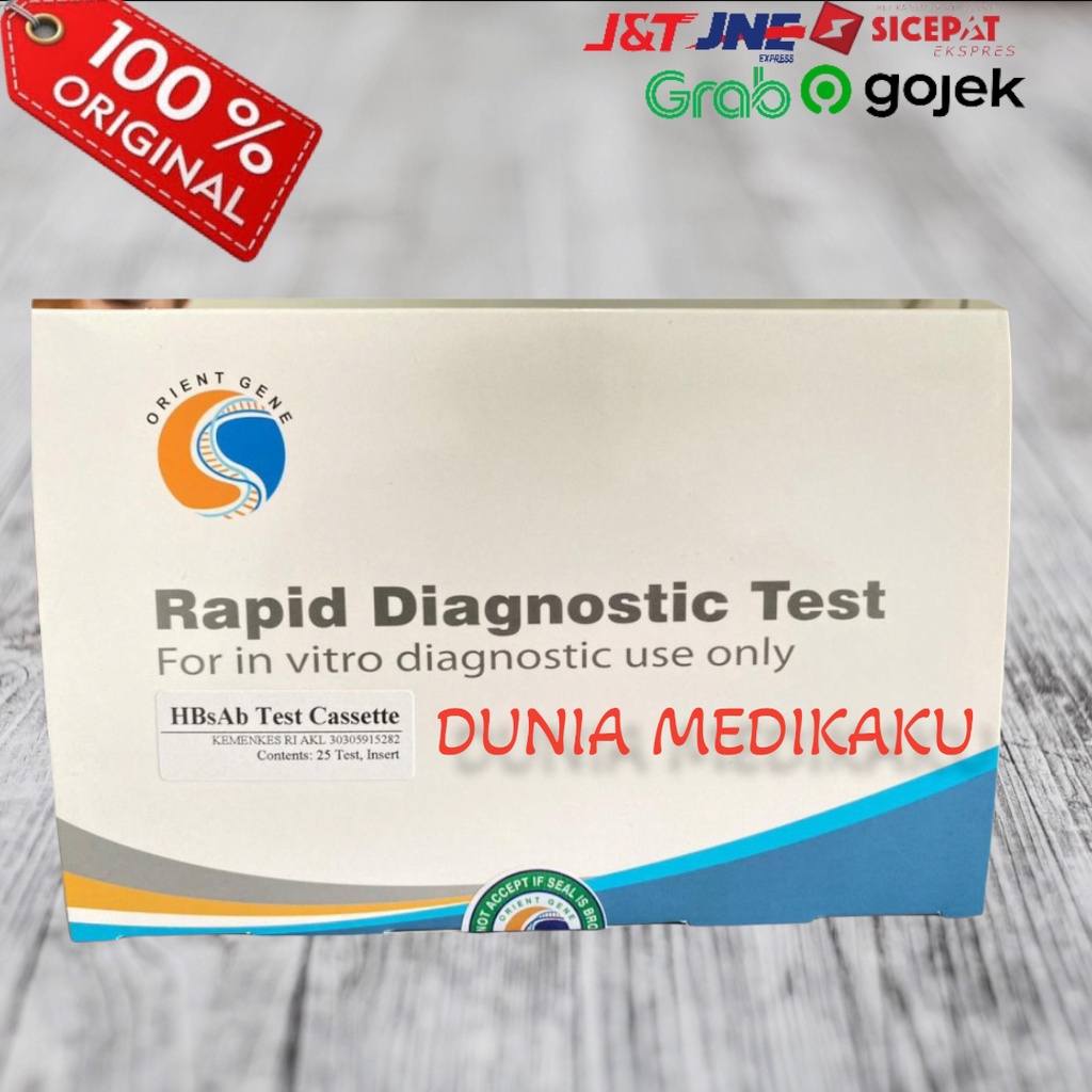 Jual Orient Gene HBsAb (Hepatitis B) Rapid Test Cassette Device 25T ...