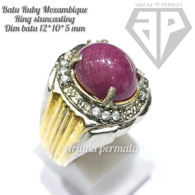 Jual cincin batu permata Ruby Burma Mozambique | Shopee Indonesia