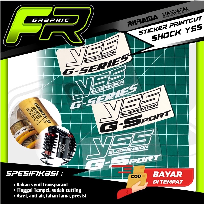 Jual sticker printcut yss g-series dan g-sport / sticker skok yss g ...