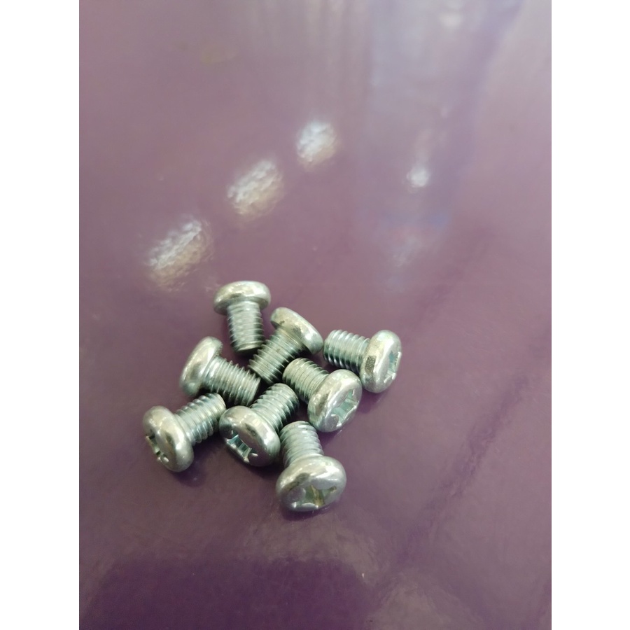 Jual Baut JP M 4x10/Baut JP M4/Baut Kepala Obeng (+)/Bulat Pan Head Galvanis/(Per 10pcs ...