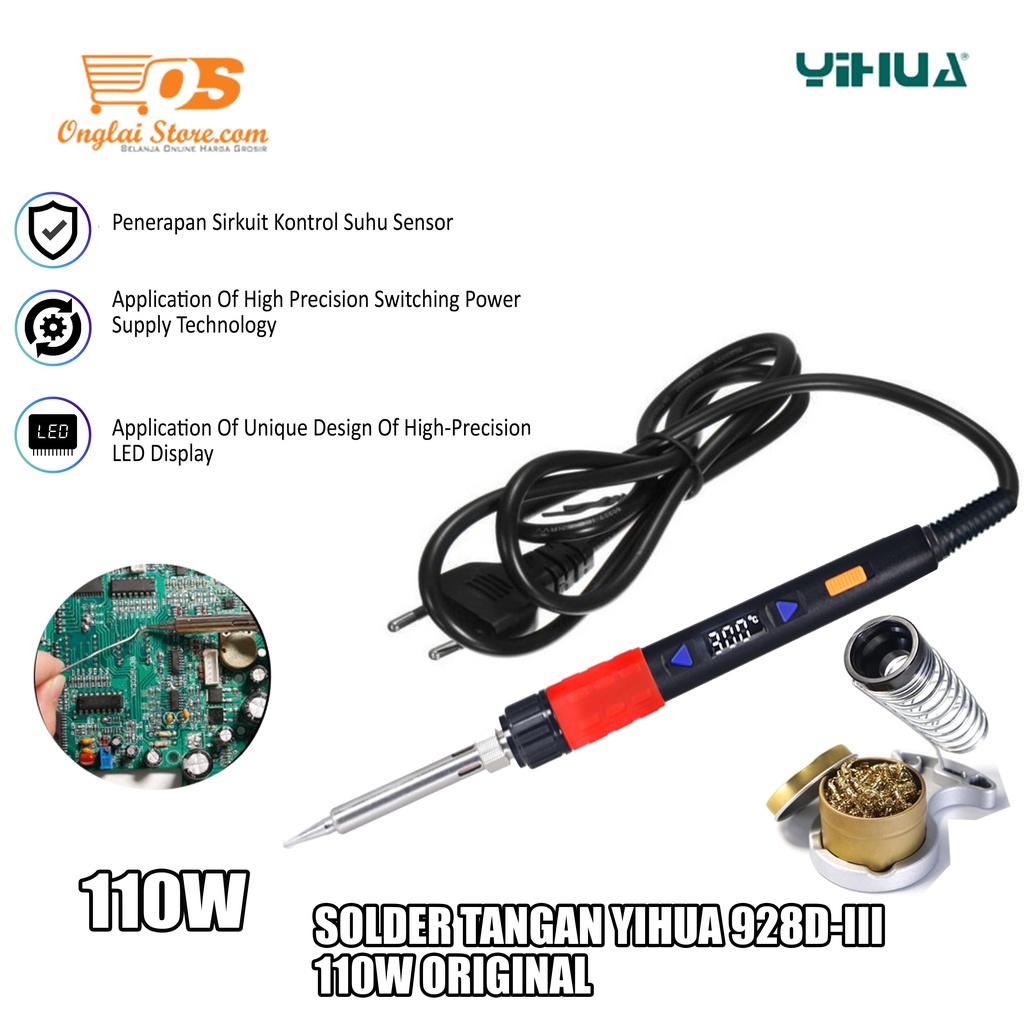 Jual Solder Tangan YIHUA 928D-III 110W Original - Yihua 928D-III Solder Tangan Listrik 110W ...