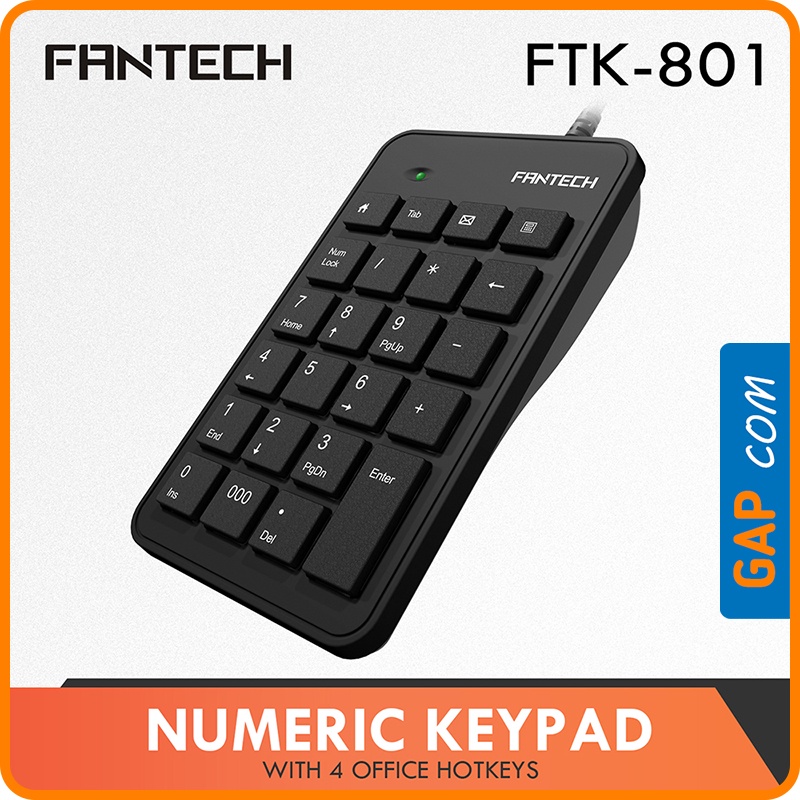 Jual Numpad Numeric Keypad Fantech FT-K801 Ultra Thin With 4 Office Hotkeys | Shopee Indonesia
