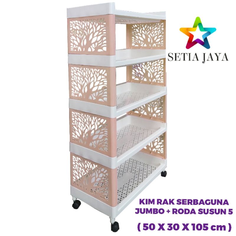 Jual RAK PLASTIK SERBAGUNA JUMBO + RODA SUSUN 5 & 4 / BAHAN TEBAL DAN ...