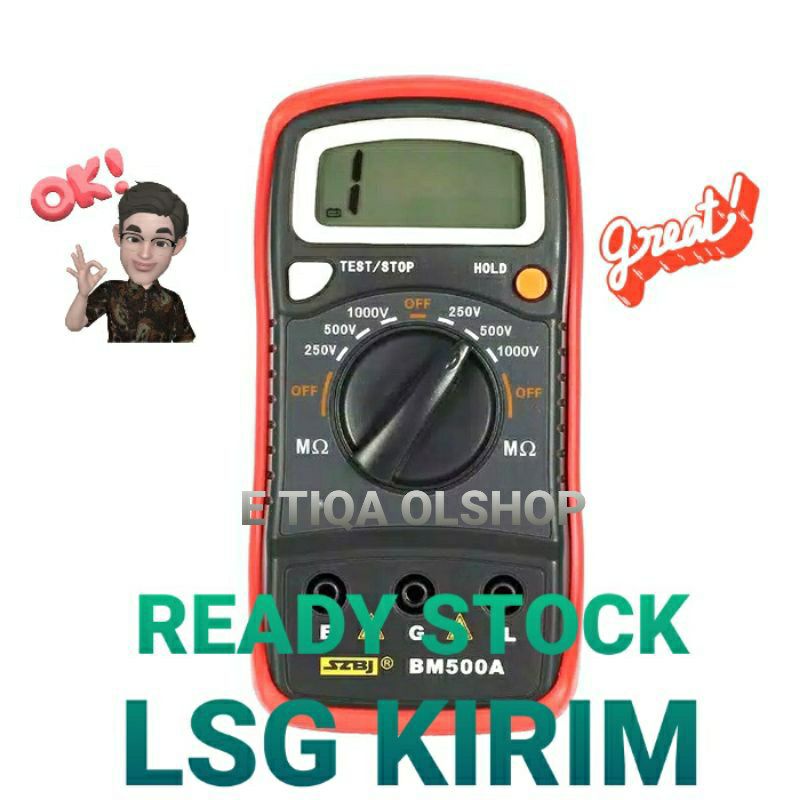 Jual bm500a digital insulation megger resistance meger multimeter ...
