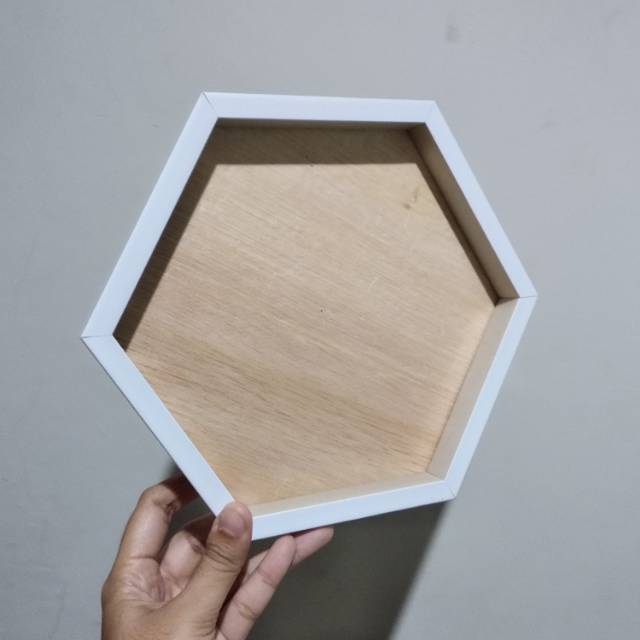 Jual Frame box tanpa poster bahan fyber 12cm per sisi, pigura hexagonal, frame murah, pigura ...