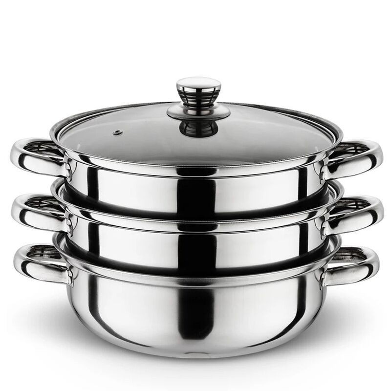 Jual BS263 Panci Kukus 3 Susun Stainless 28CM | Shopee Indonesia