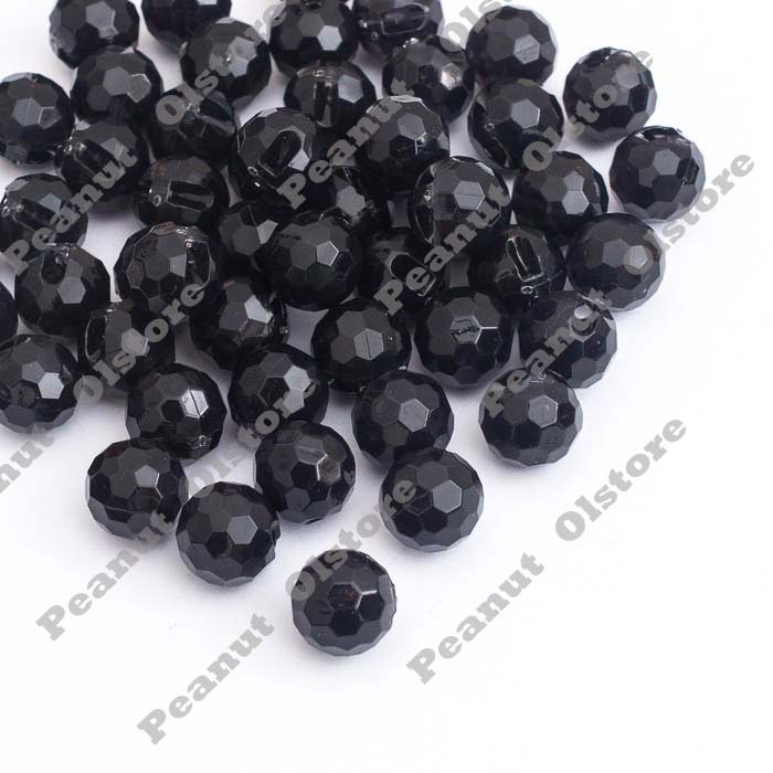 Jual ( Harga per 6 biji ) Kancing 1,1cm hitam bola hexagon | Shopee ...