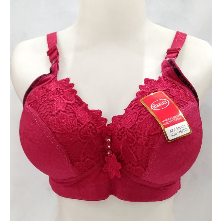 Jual Bra Bh Busa Tanpa Kawat Ukuran Besar 38 40 42 44 46 / Misslily 124 ...