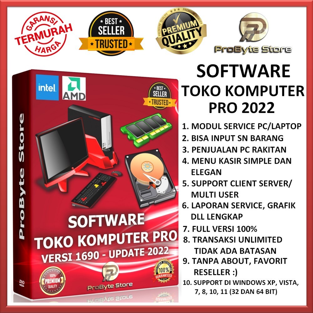 Jual SOFTWARE TOKO KOMPUTER PRO INCLUDE MODUL JASA SERVICE SUPPORT SN ...
