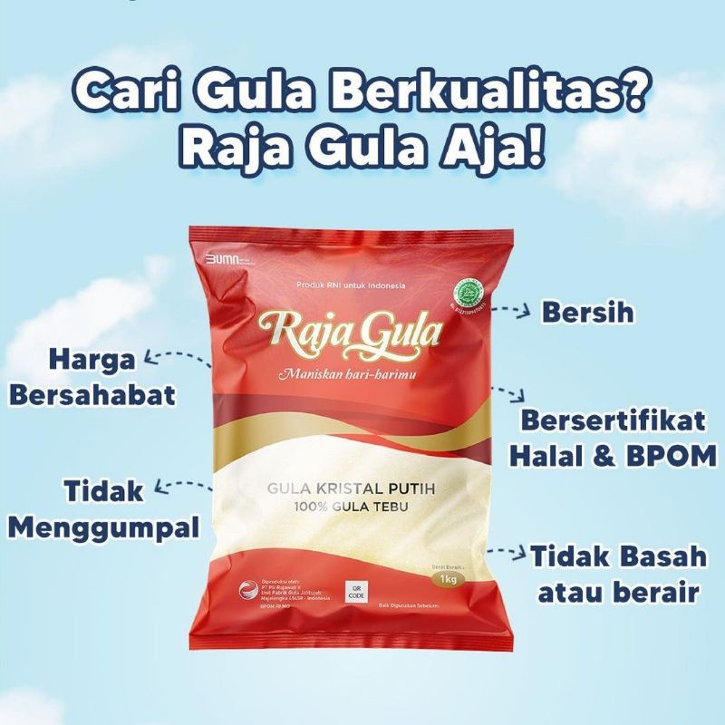 Jual Raja Gula Gula Pasir 1 kg (Kemasan Merah) | Shopee Indonesia