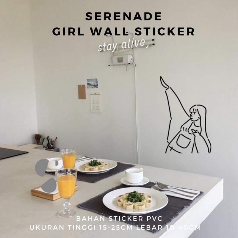 Jual SERENADE AESTHETIC WALL STICKER STIKER DINDING AESTHETIC HIASAN ...