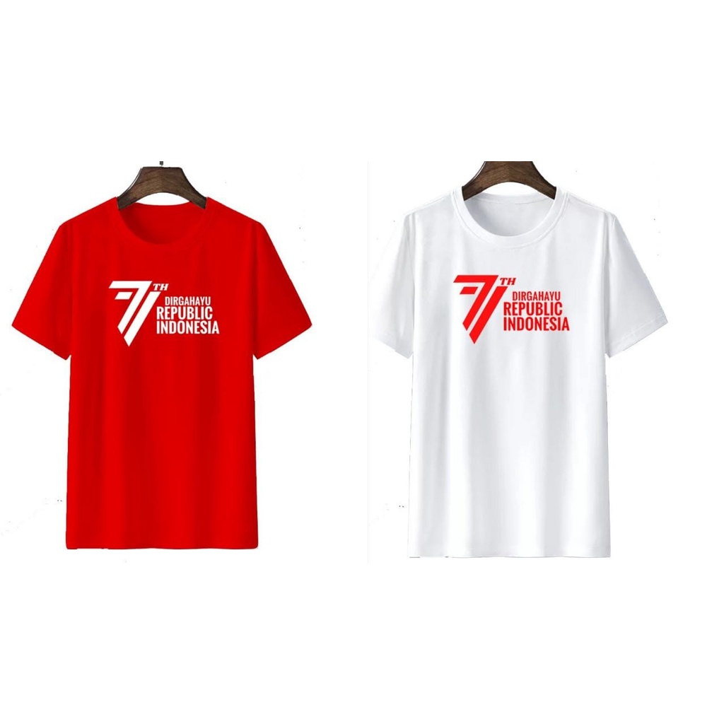 Jual KAOS DIRGAHAYU REPUBLIC INDONESIA 77 TH / KAOS HUT RI 77 /BAJU 17 AGUSTUS 1945 2022 ...