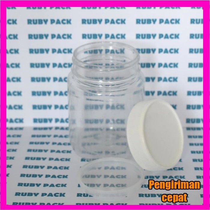 Jual [ isi 10Pcs ] Botol Jar Bumbu 200 Gr Bulat Putih Natural Toples ...