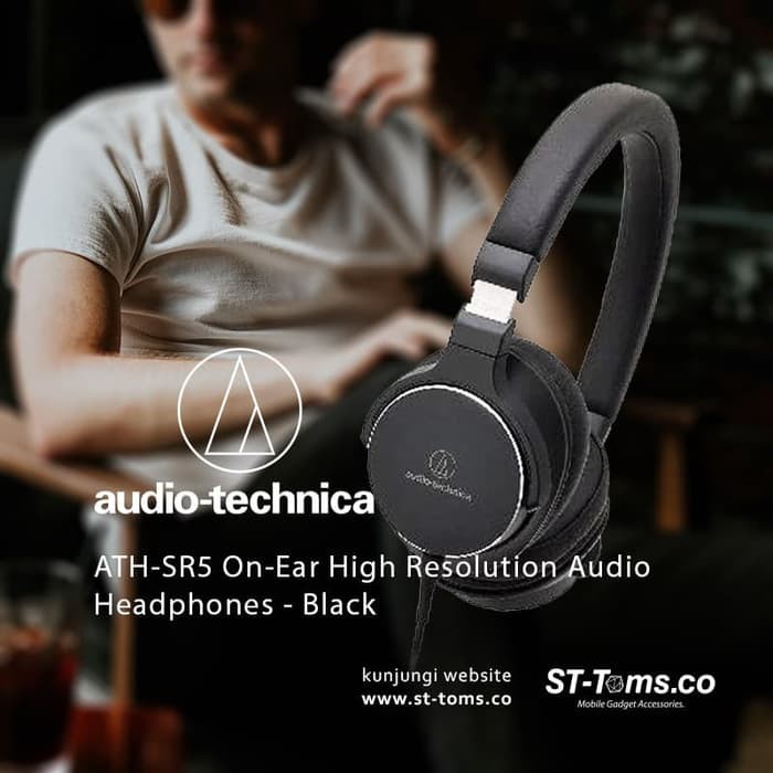 Jual Audio Technica ATH SR5 On Ear High Resolution Audio Headphones ...