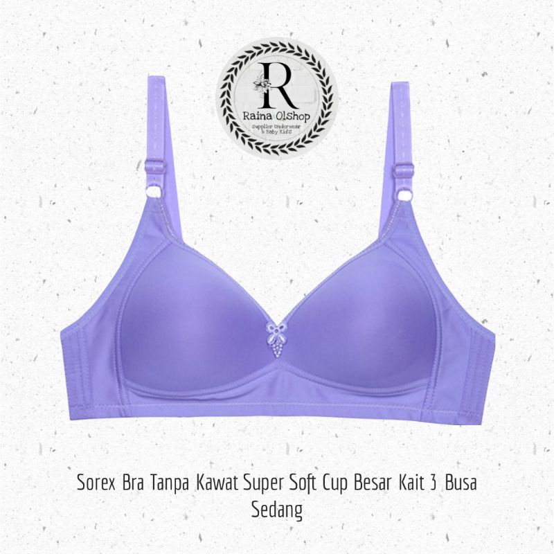 Jual Sorex Bra Tanpa Kawat Super Soft Cup Besar 3 Kait Busa Sedang ...