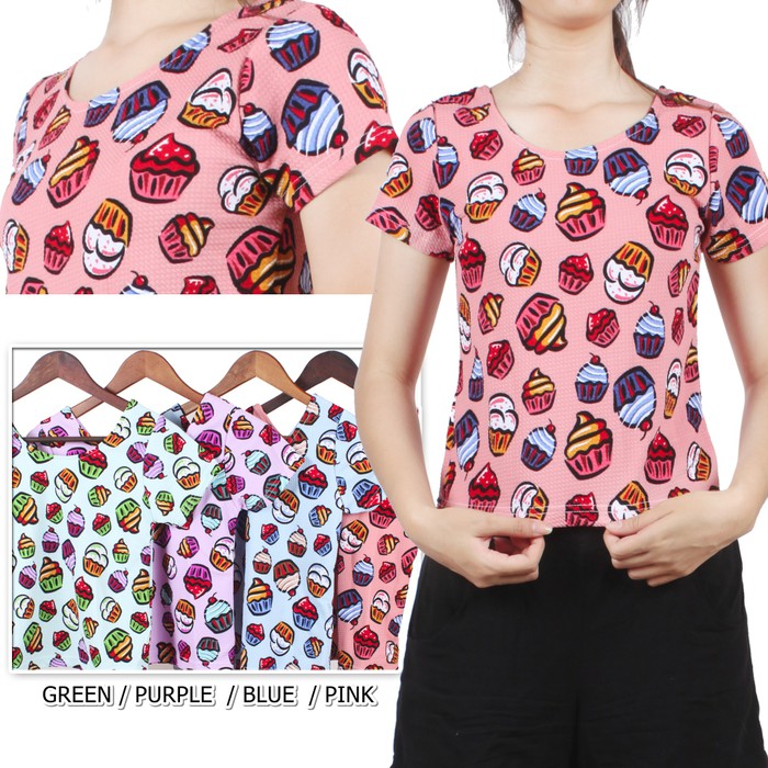 Jual Atasan Wanita - Manset - Crop Top Cupcake Crop Top / Atasan Baju ...