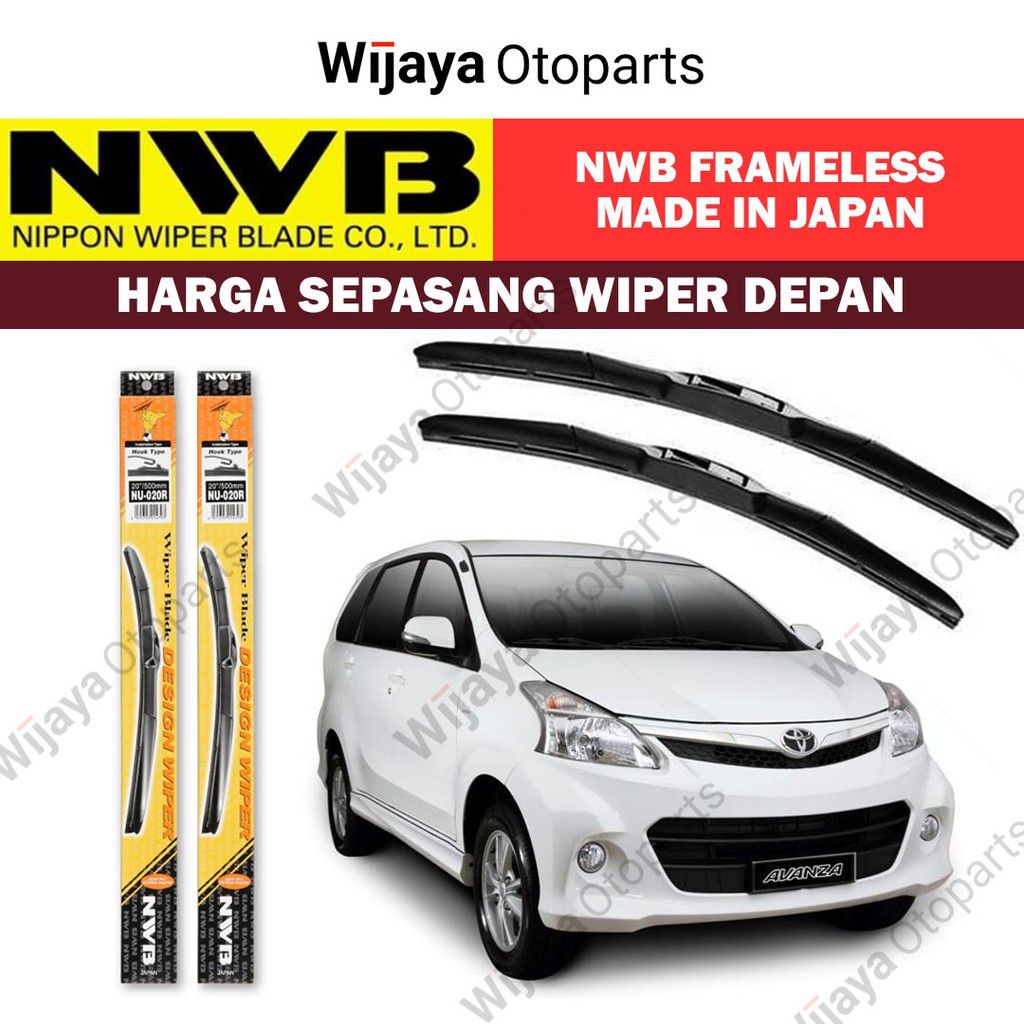 Jual Wiper Blade Depan Avanza / Xenia Gen2 NWB Frameless Japan 20/14 | Shopee Indonesia