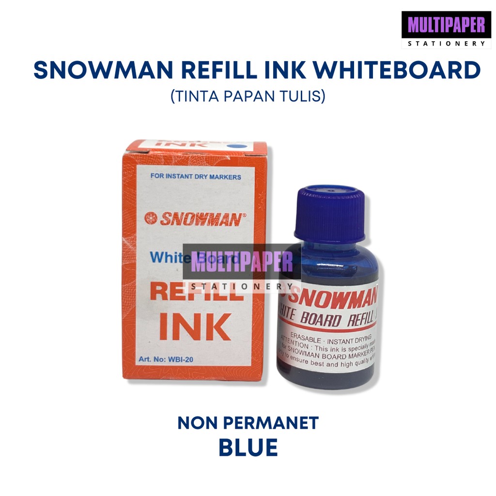 Jual Isi Tinta Spidol Refill Ink Permanent dan Whiteboard Snowman ...