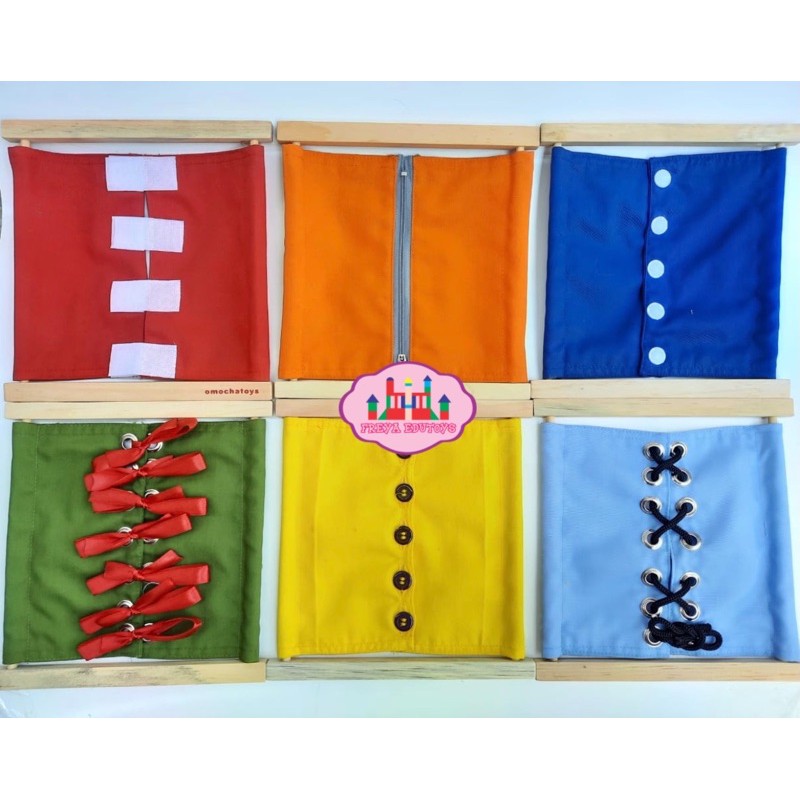 Jual Montessori Dressing Frame Frames Set 6 pcs | Shopee Indonesia