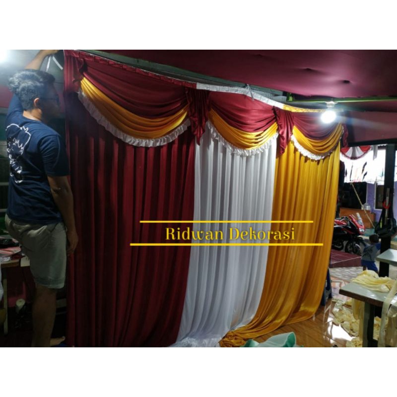 Jual Begron Dinding uk 3x3 / Backgroun Dinding / Backdrop Akad Wedding ...
