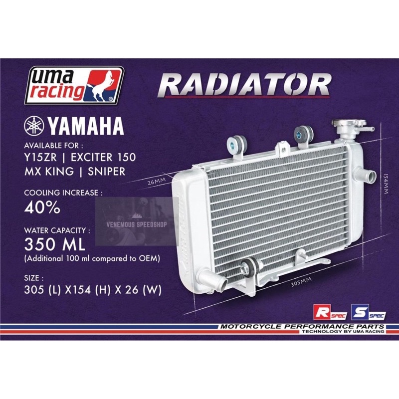 Jual Radiator UMA RACING Mx King 150 - R15 | Shopee Indonesia