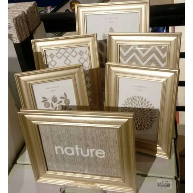 Jual Isi 6 Pcs Bingkai foto Gold Cantik Bervariasi Ukuran | Shopee ...
